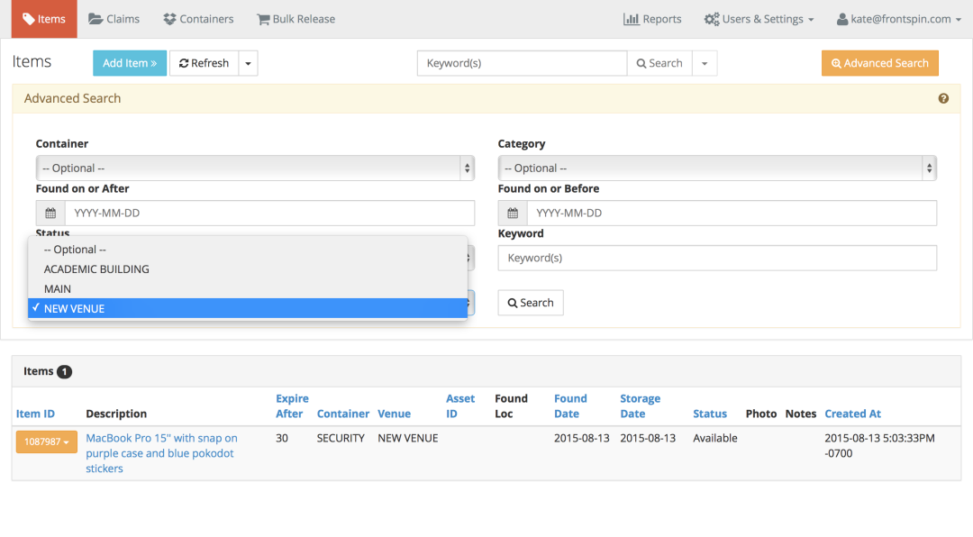 RepoApp Lost Property Software Features Update